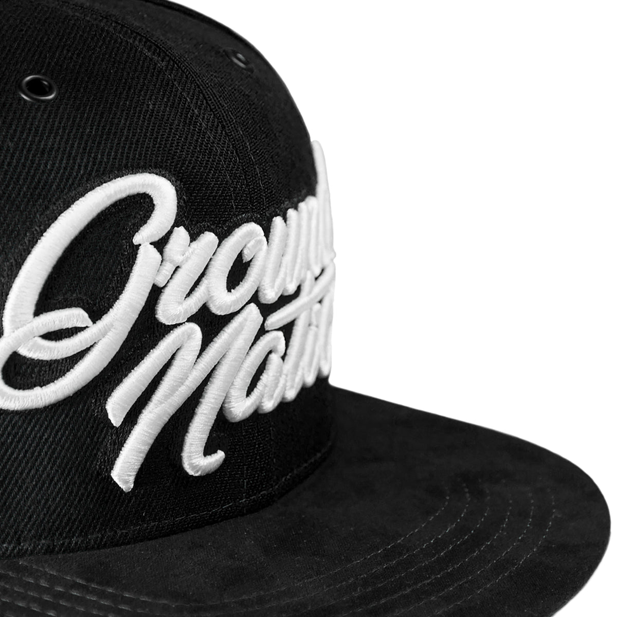 Snapback Black | Suede brim – Ground Nation
